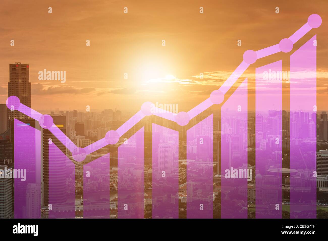 The economic growth concept with charts Stock Photo - Alamy