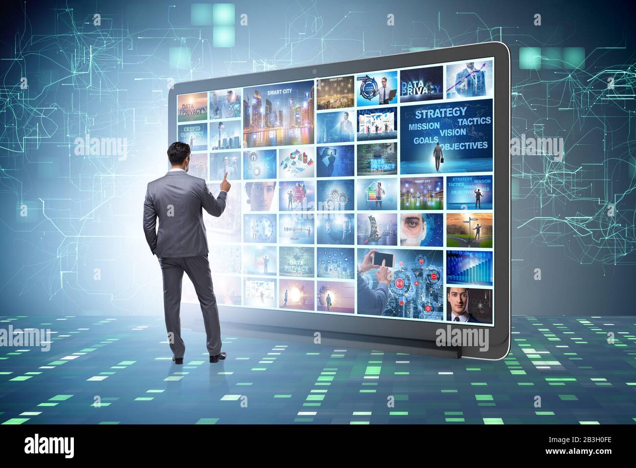 Many different images in the video streaming concept Stock Photo - Alamy