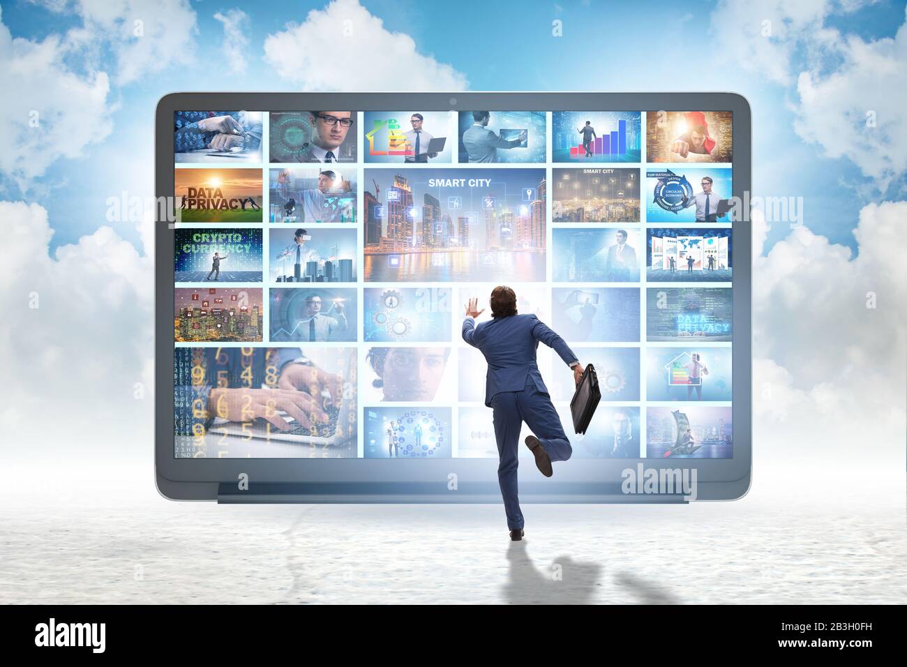 Many different images in the video streaming concept Stock Photo - Alamy