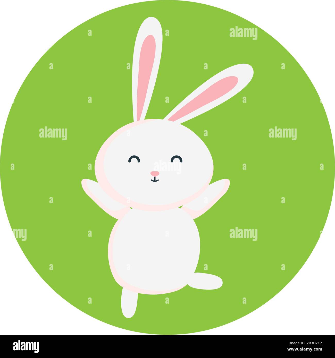 cute rabbit animal in frame circular Stock Vector Image & Art - Alamy
