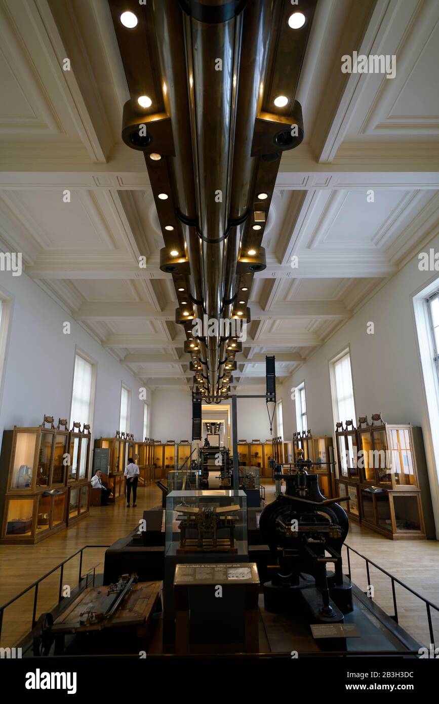 Interior view of Musee des Arts et Metiers Museum of Arts and Crafts ...