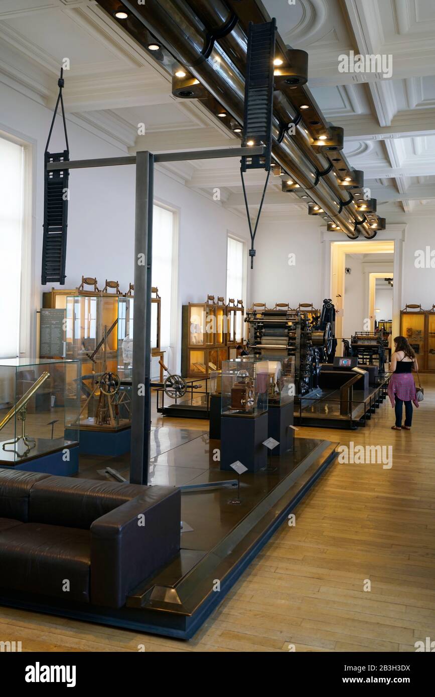 Interior view of Musee des Arts et Metiers Museum of Arts and Crafts ...