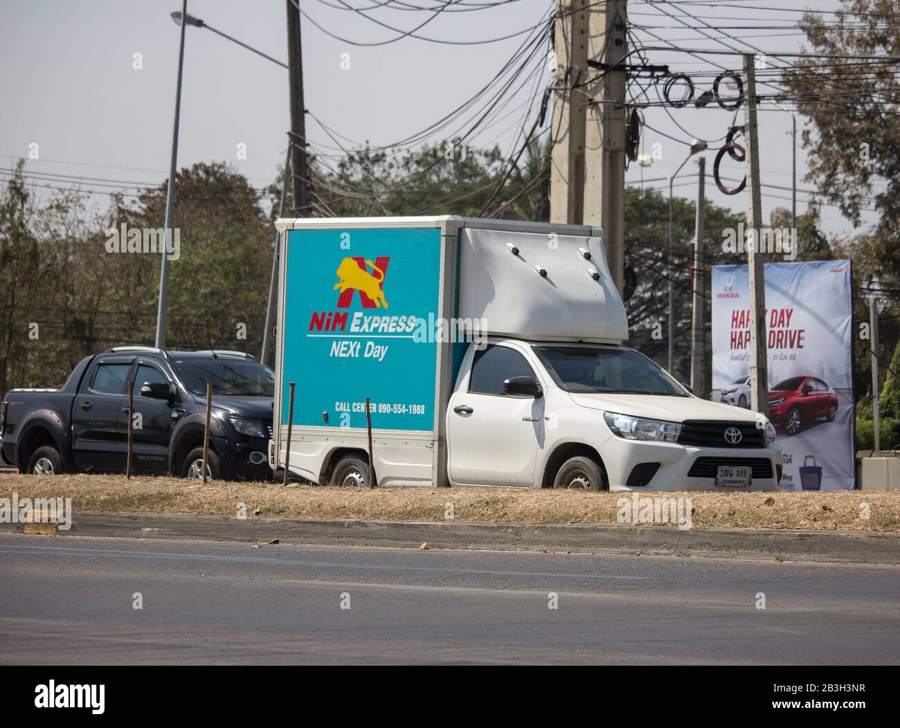 Chiangmai, Thailand - February 13 2020: Nim See Seng Express Container ...