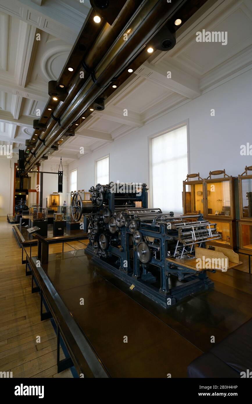 Interior view of Musee des Arts et Metiers Museum of Arts and Crafts ...
