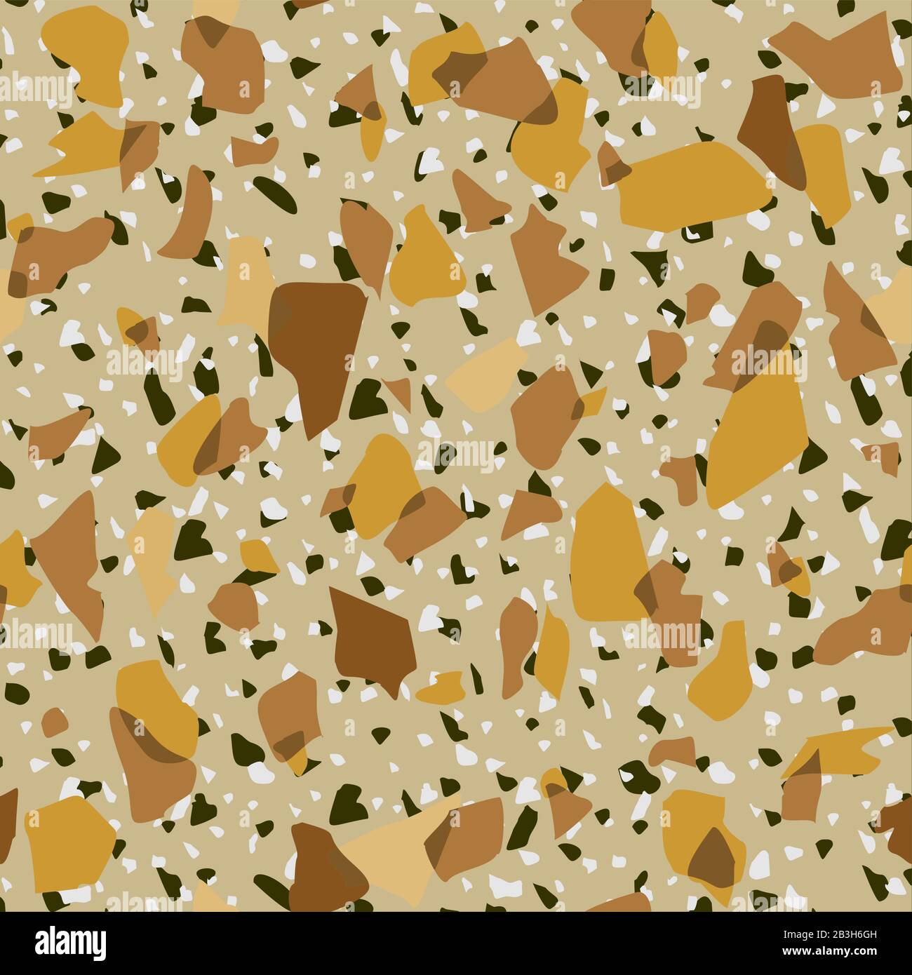 Terrazzo Seamless Pattern. Marble Rock Floor Stone Texture. Vector ...