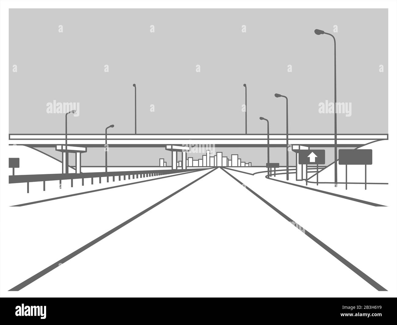 City highway overpass Cut Out Stock Images & Pictures - Alamy