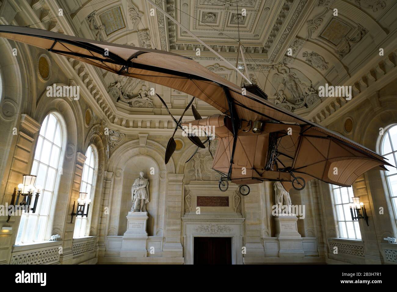 The original Clément Ader's Avion III aircraft displaying at the Musée ...