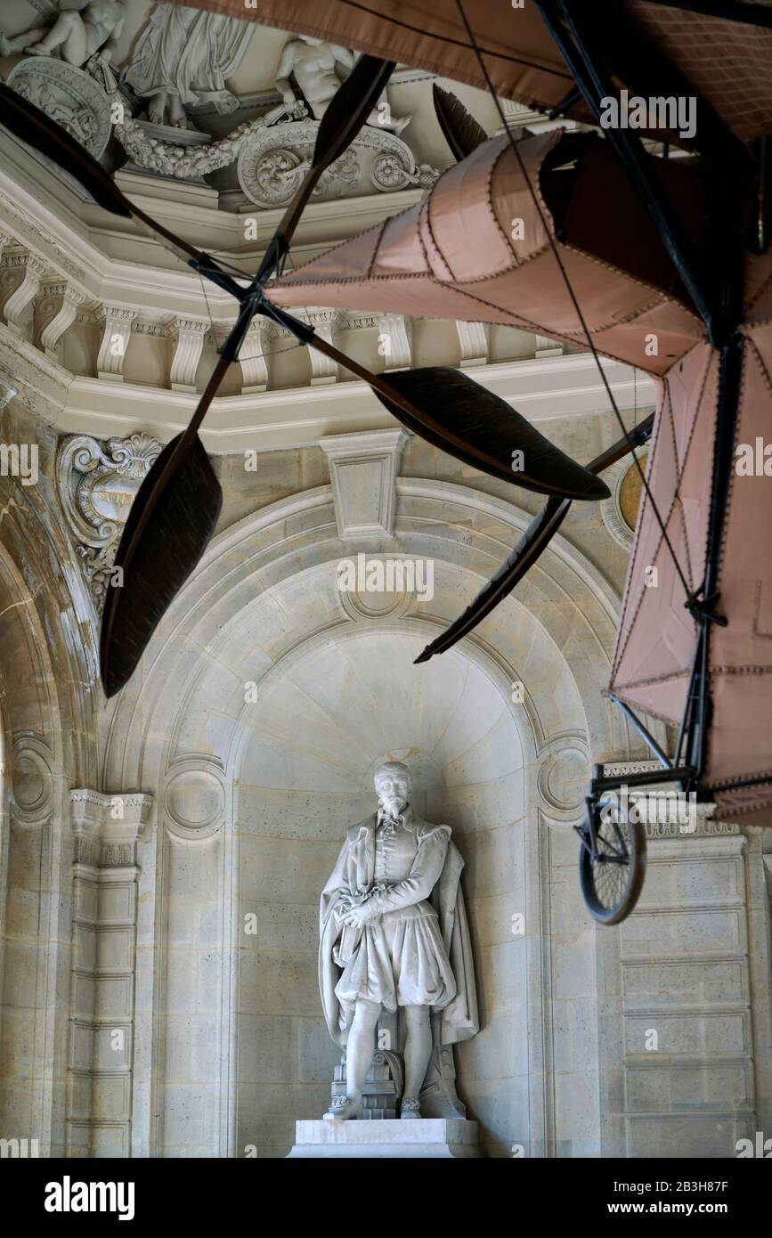 The original Clément Ader's Avion III aircraft displaying at the Musée ...