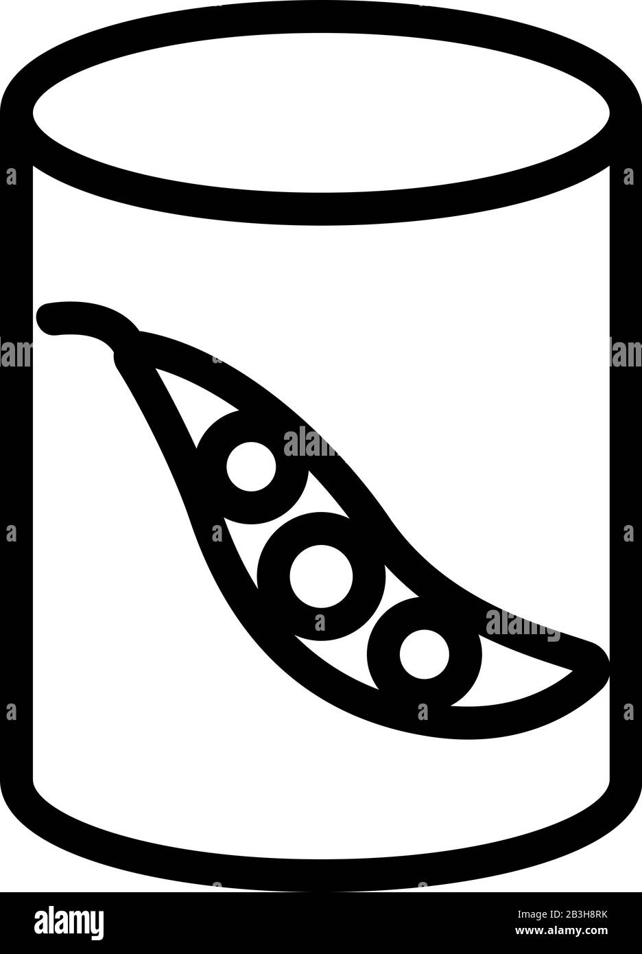 Green pea icon vector. Isolated contour symbol illustration Stock ...