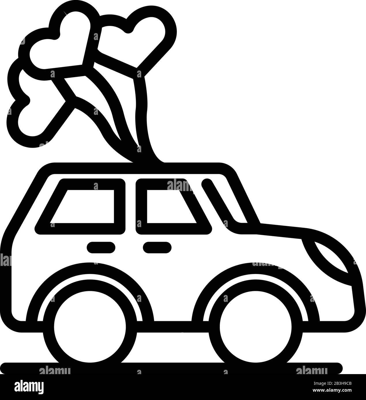 Black wedding car flower Cut Out Stock Images & Pictures - Alamy