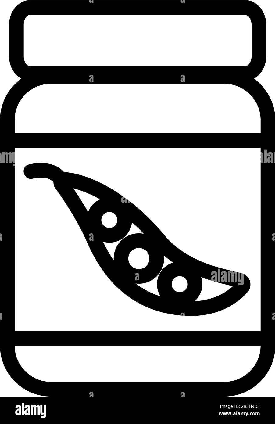 Green pea icon vector. Isolated contour symbol illustration Stock ...