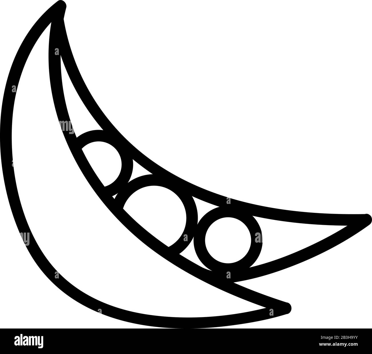 Green pea icon vector. Isolated contour symbol illustration Stock ...