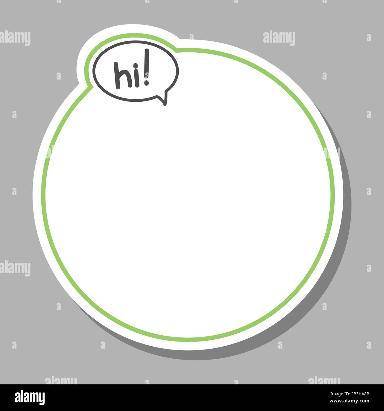 Vector Frame With Cloud Talk, Bubble Speech For Picture. Lettering ...