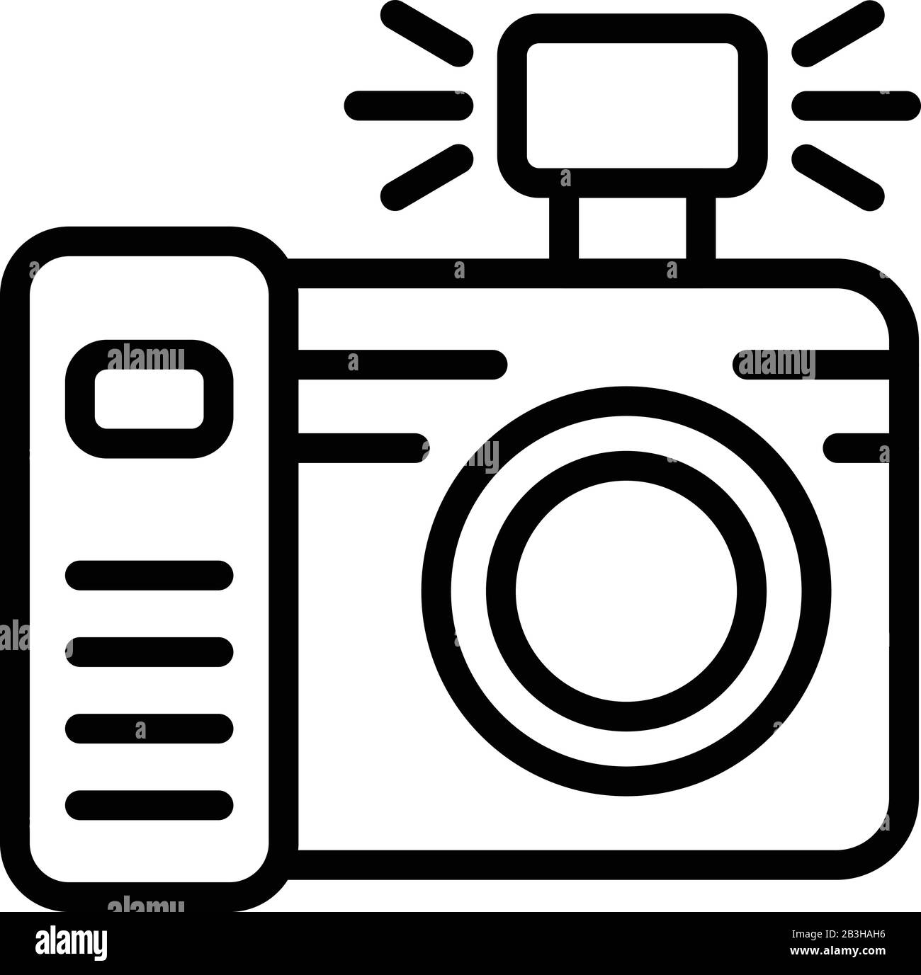 Wedding photo camera flash icon, outline style Stock Vector Image & Art ...