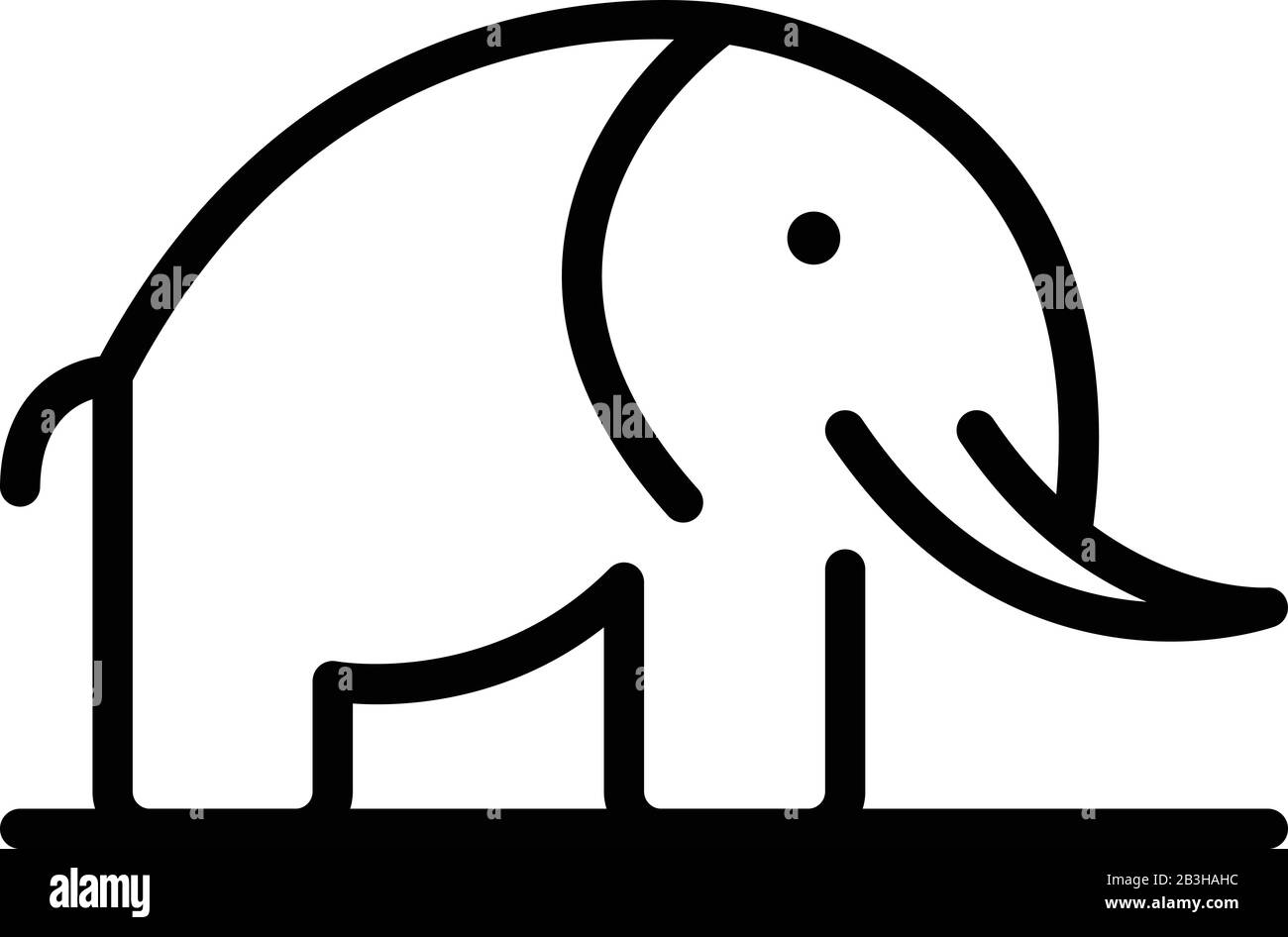Indian elephant icon, outline style Stock Vector Image & Art - Alamy