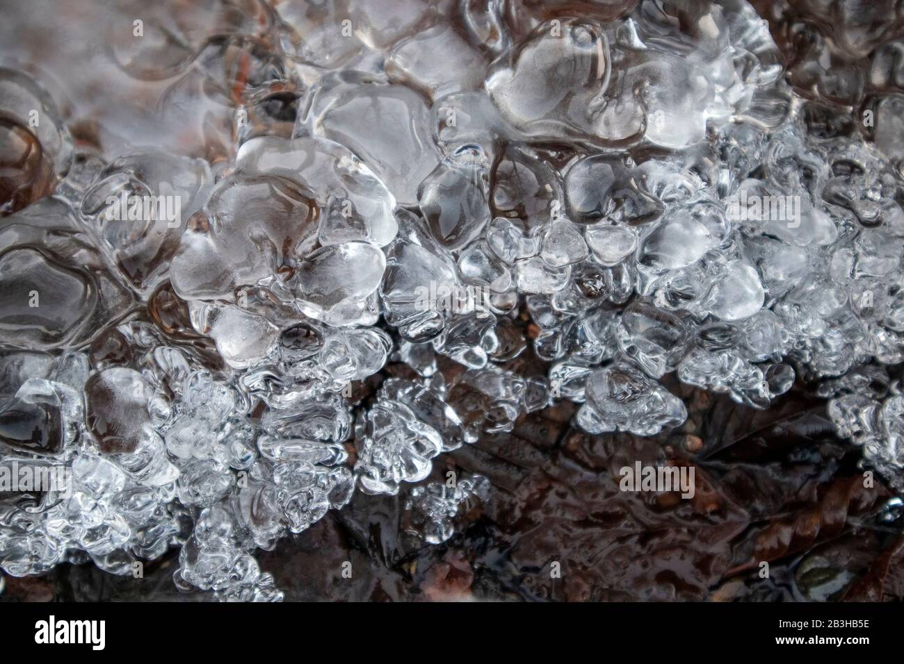 macro detail of ice formation outdoors Stock Photo - Alamy