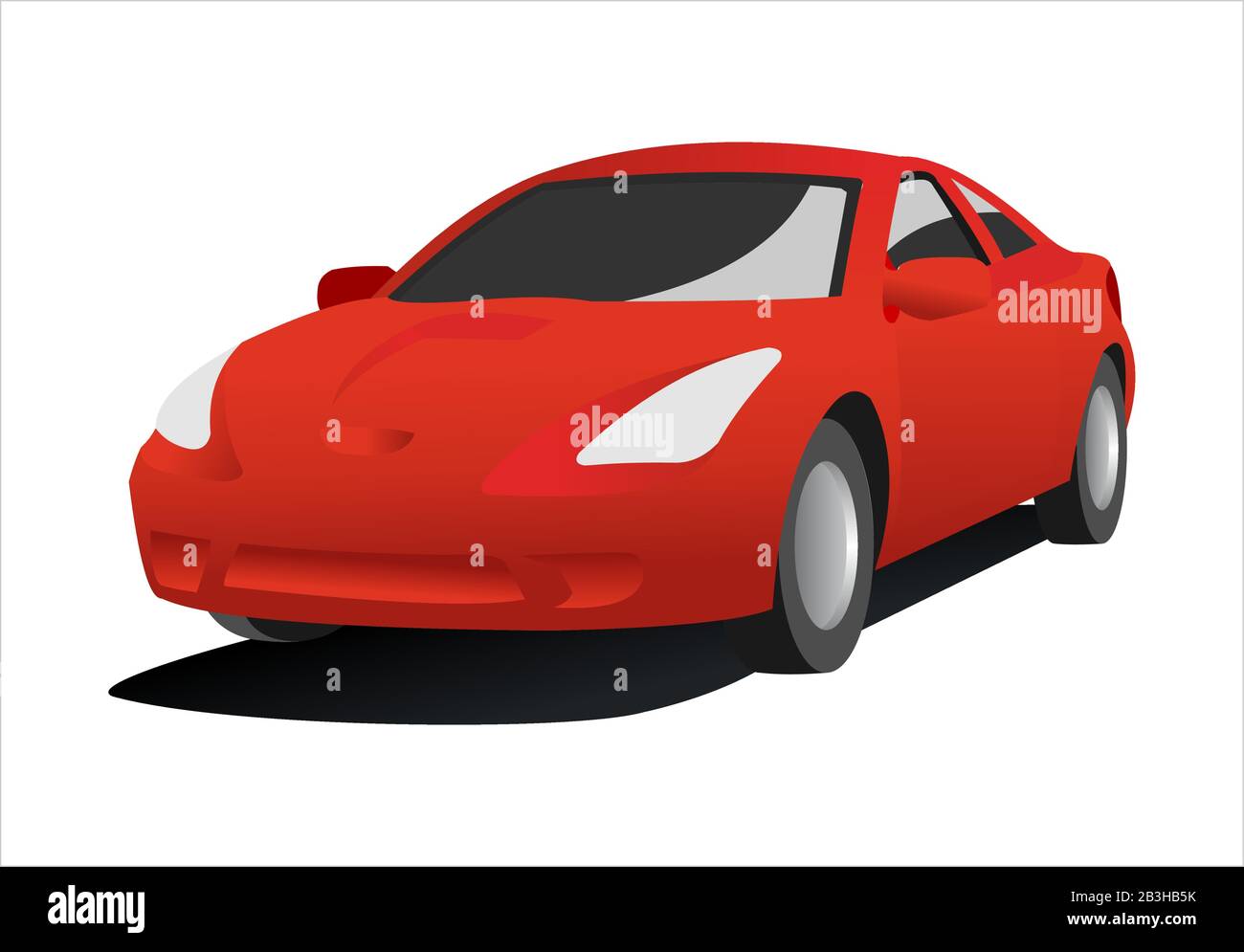 Front quarter view of car Stock Vector Images - Alamy