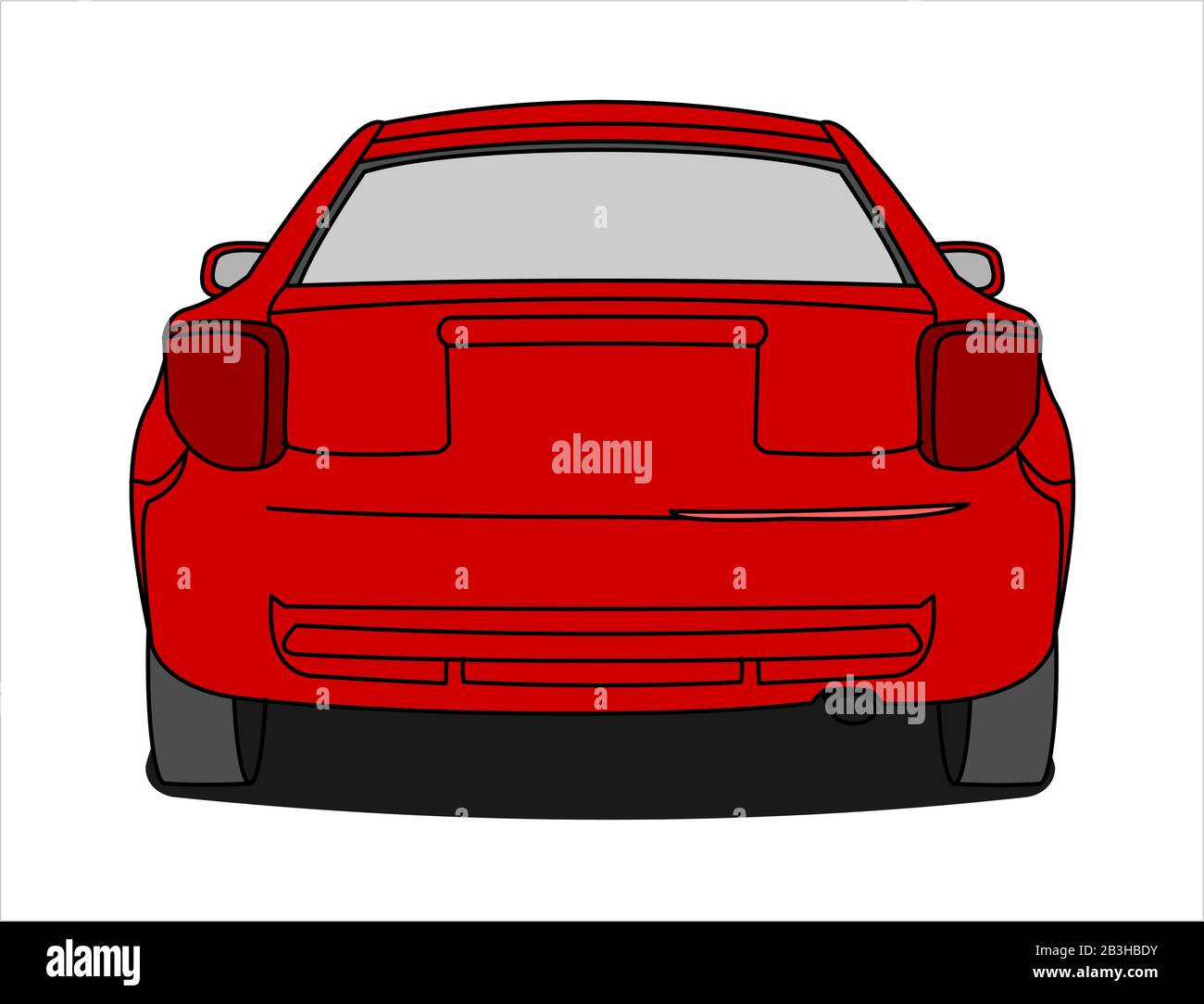Passenger car, rear view. Fast car Stock Vector Image & Art - Alamy