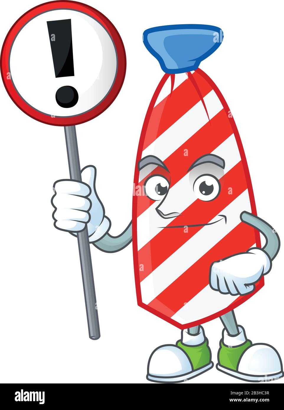 Cartoon character design of USA stripes tie rise up a broad Stock ...