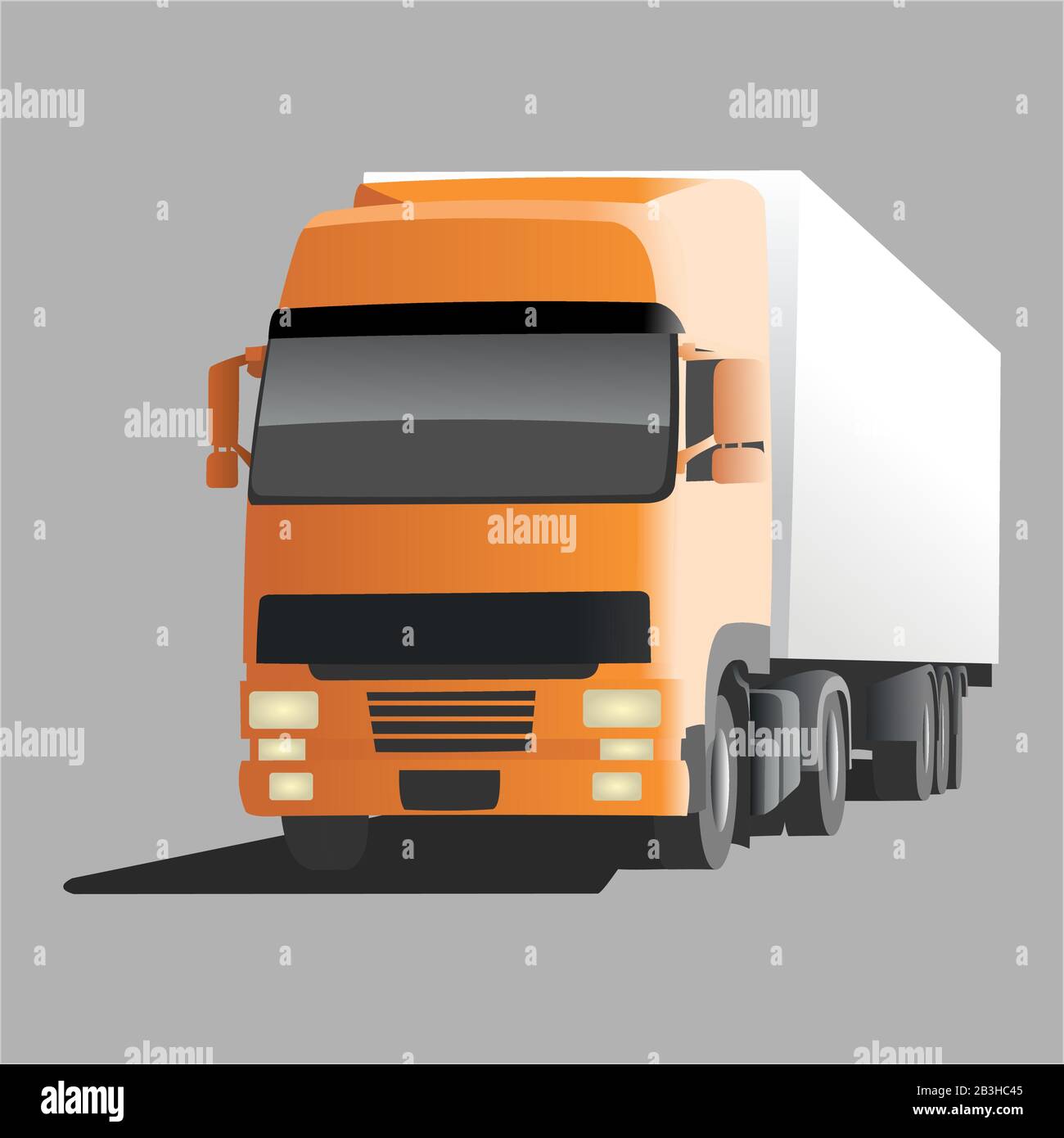 Container Truck Side View Stock Vector Images - Alamy