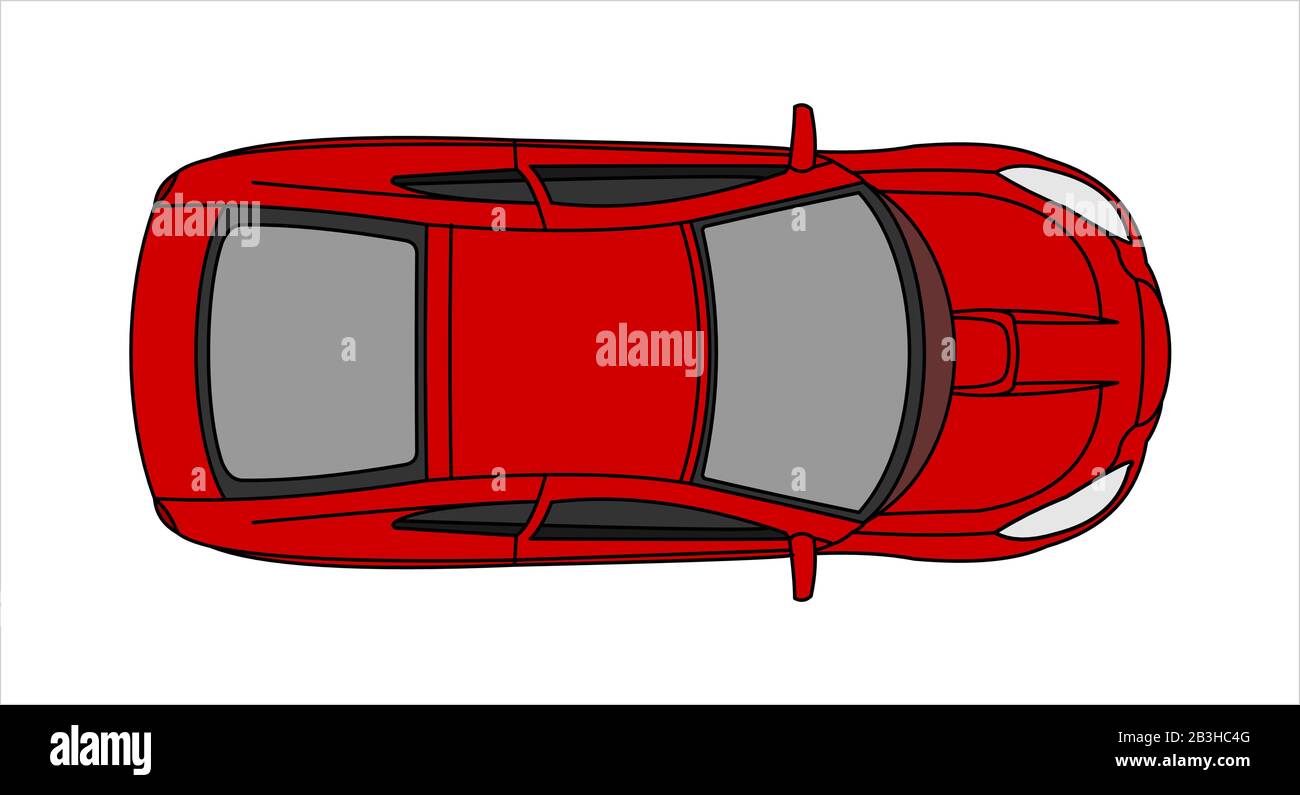 Passenger car, top view. Fast car Stock Vector Image & Art - Alamy