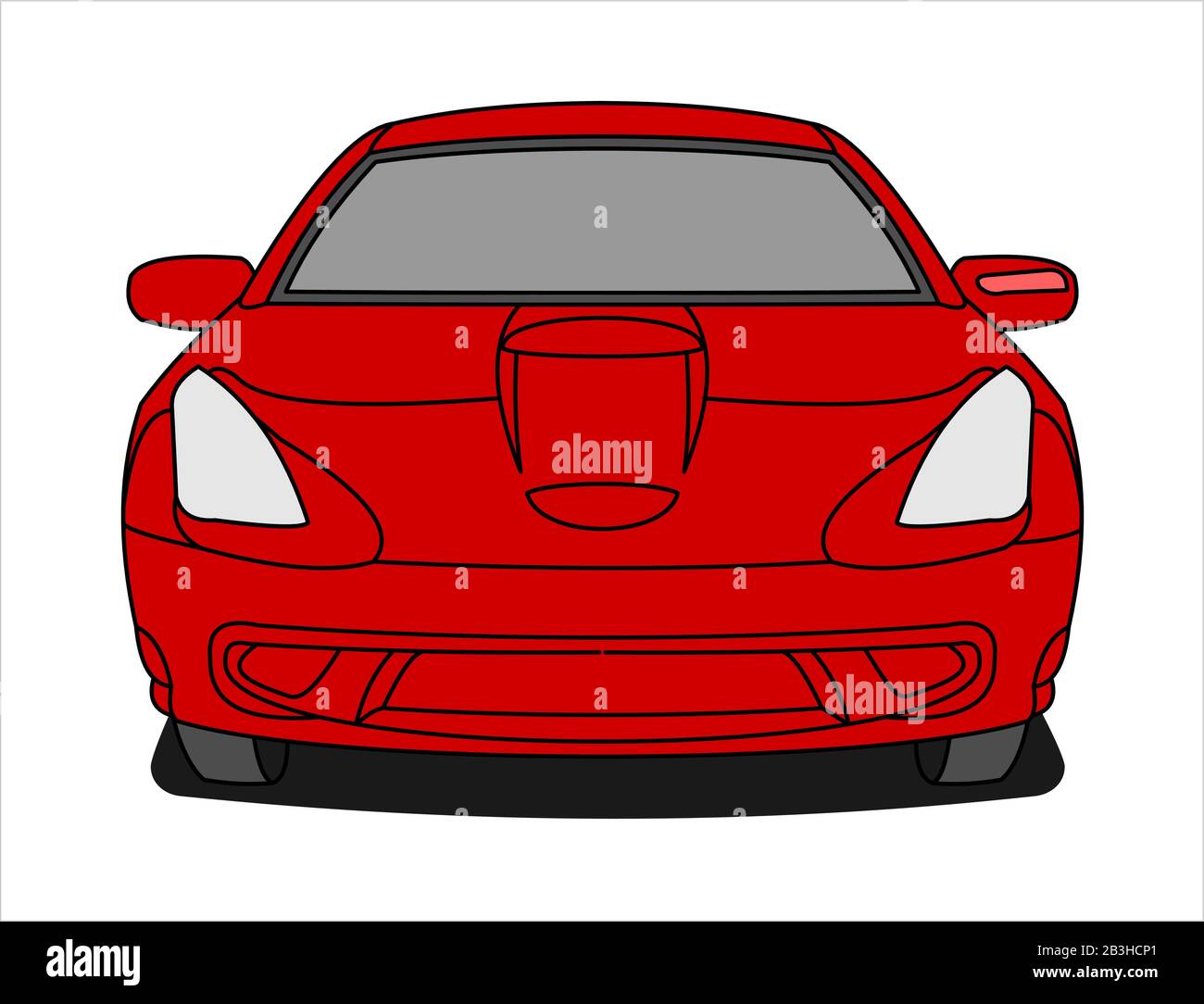 Passenger car, front view. Fast car Stock Vector Image & Art - Alamy