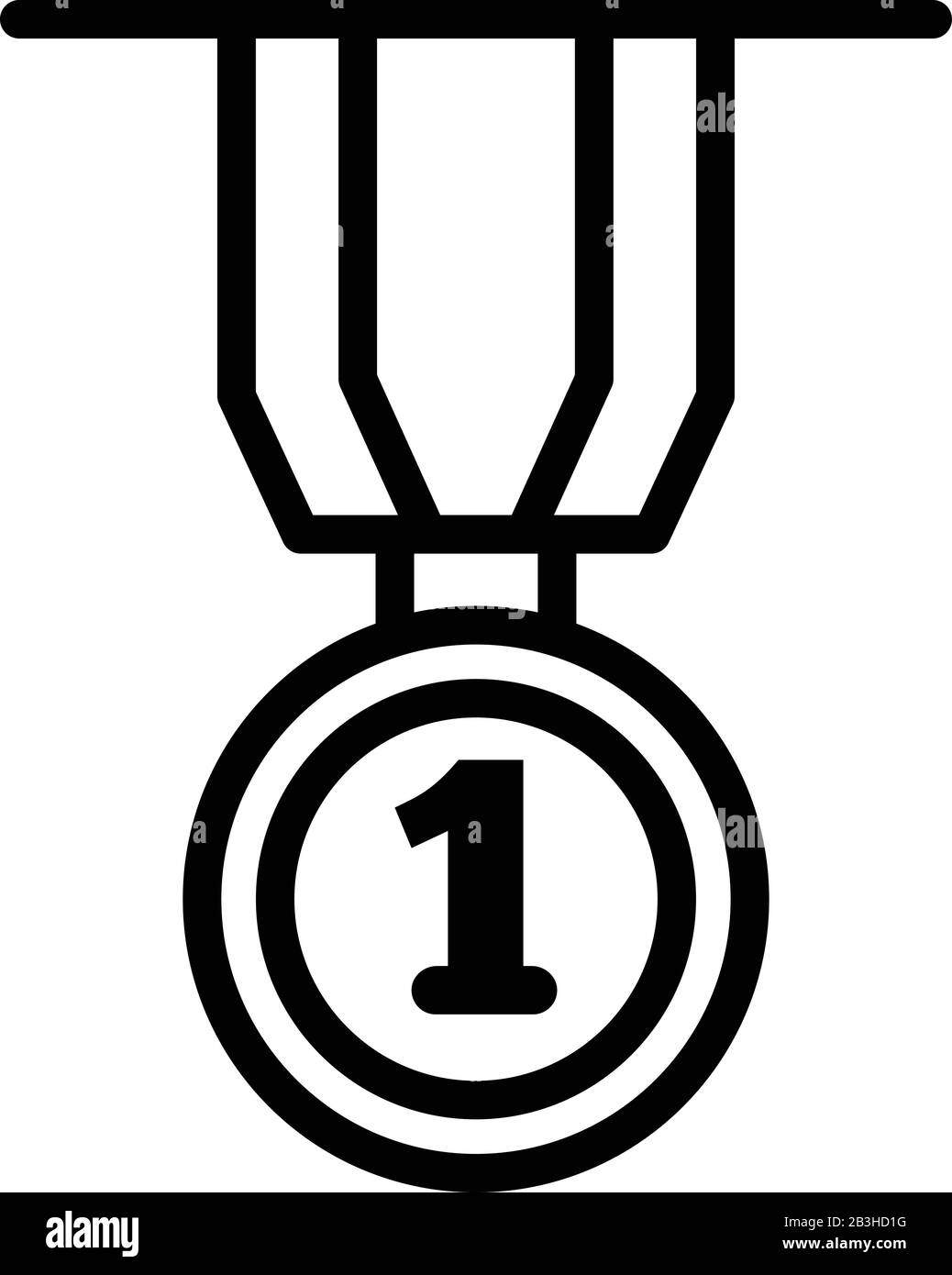 First place medal icon, outline style Stock Vector Image & Art - Alamy