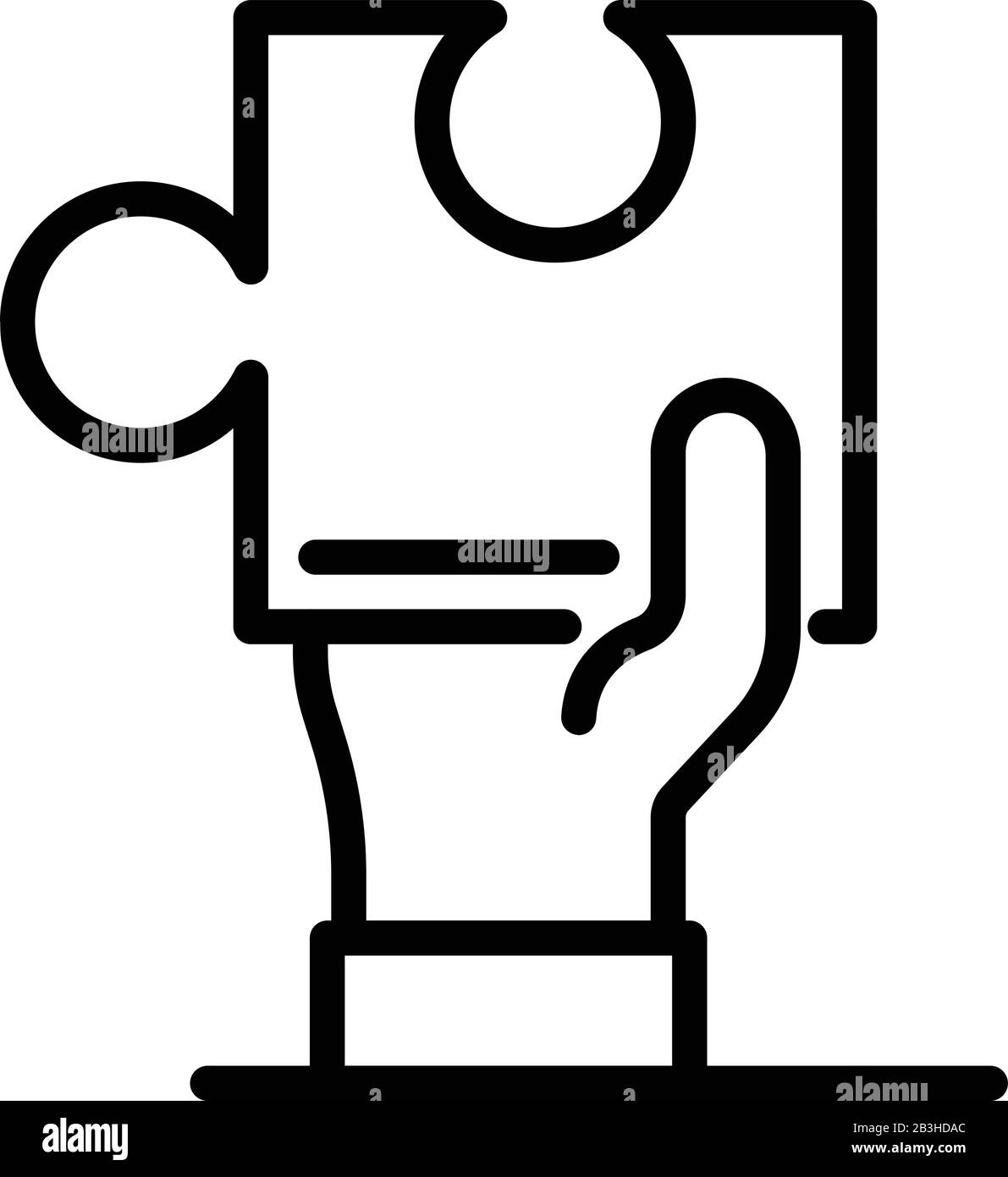 Hand puzzle icon, outline style Stock Vector Image & Art - Alamy