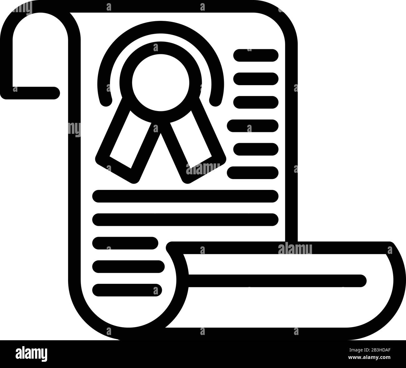 Emblem diploma paper icon, outline style Stock Vector Image & Art - Alamy