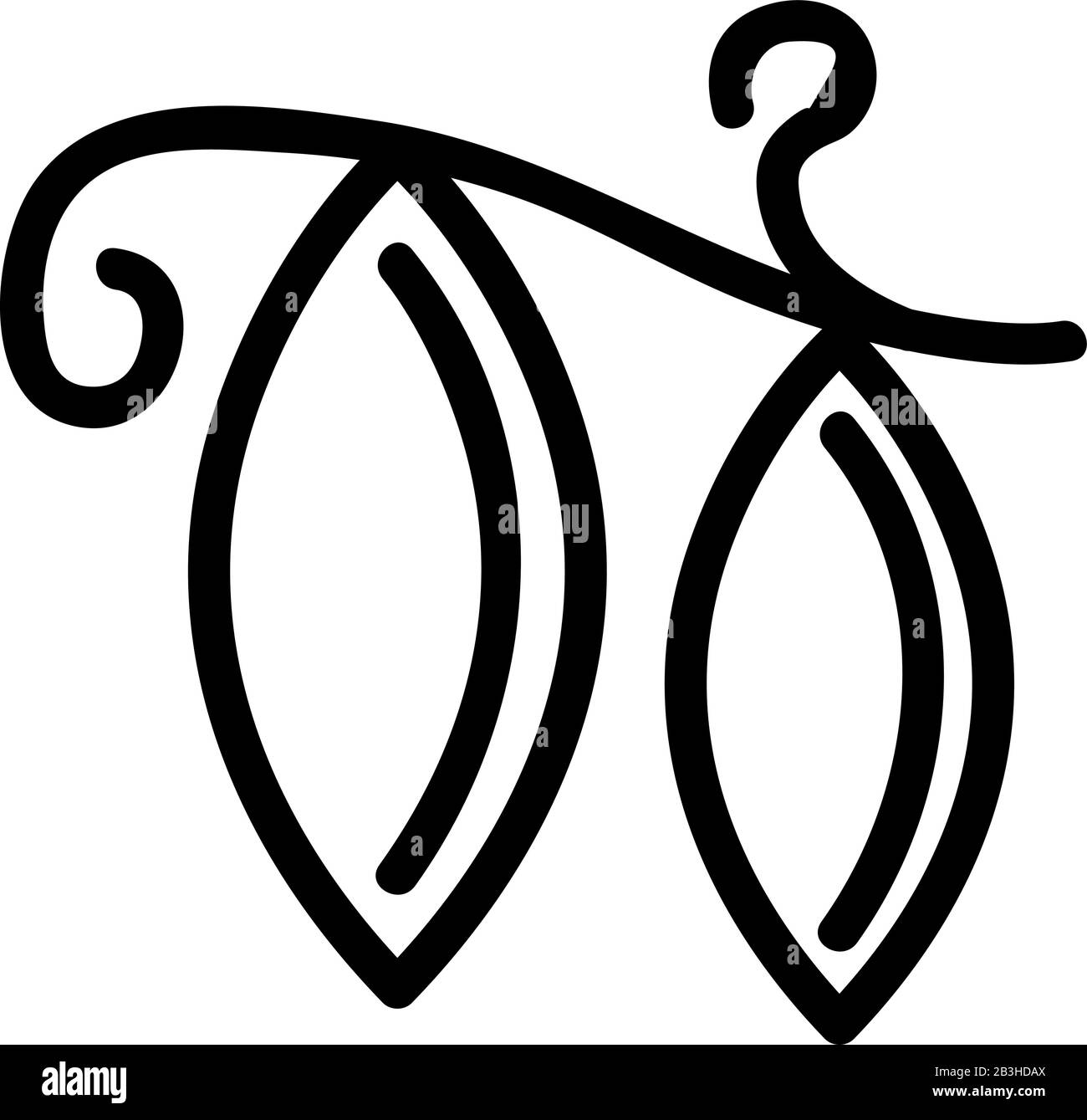 Green pea icon vector. Isolated contour symbol illustration Stock ...