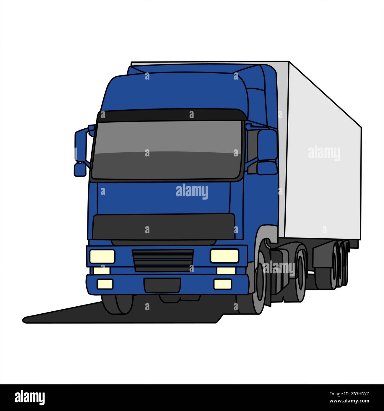 Container Truck Side View Stock Vector Images - Alamy