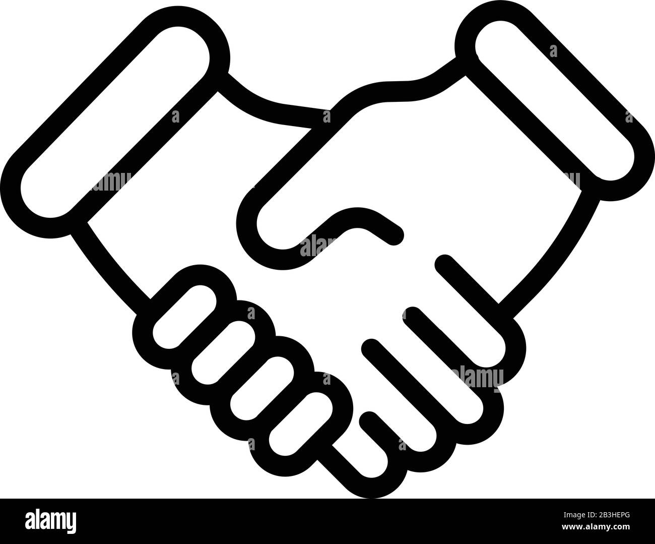 Handshake icon, outline style Stock Vector Image & Art - Alamy