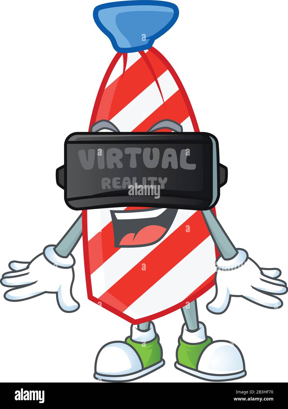 Cartoon red blue striped necktie hi-res stock photography and images ...