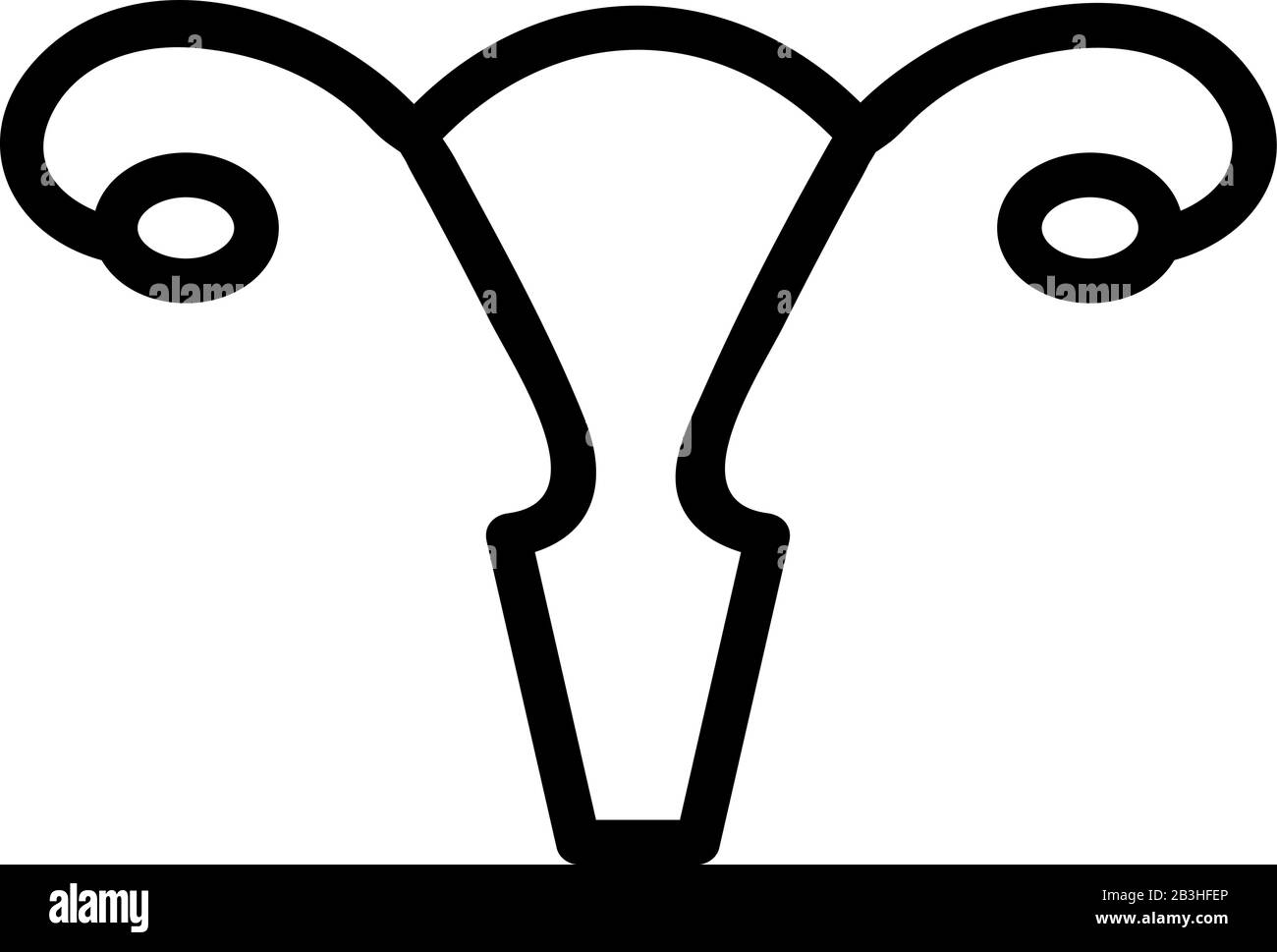 ovarian icon vector. Isolated contour symbol illustration Stock Vector ...