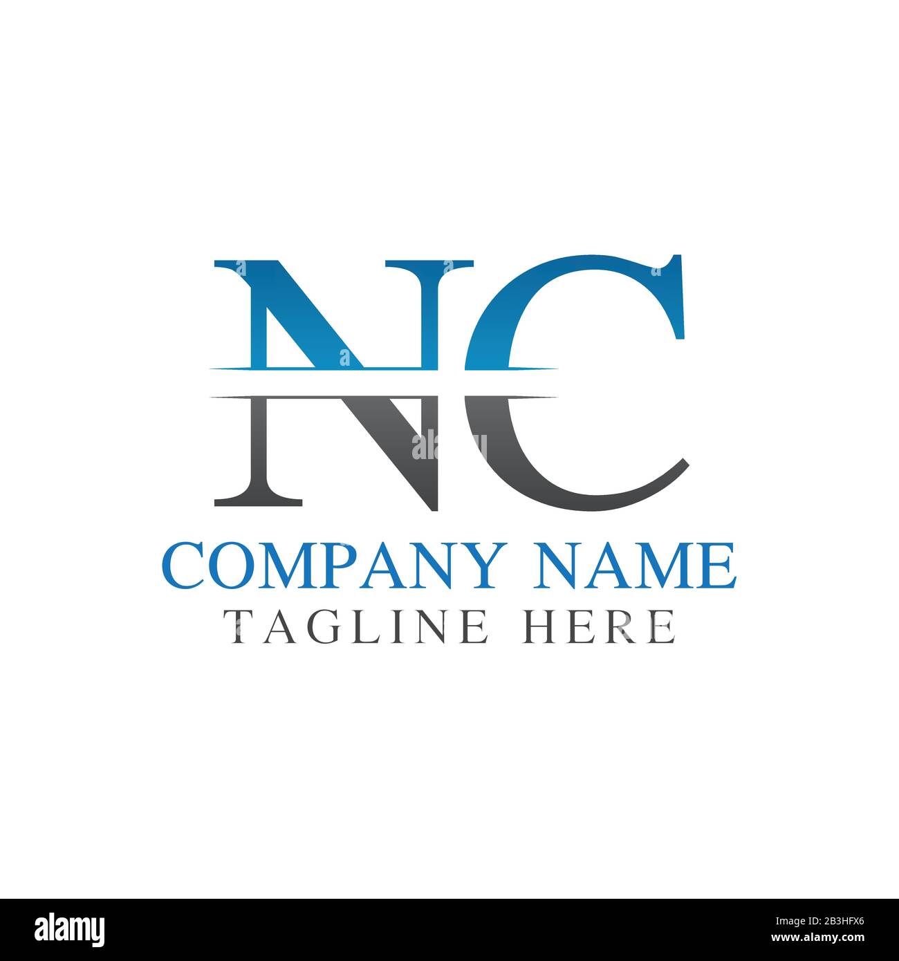 Initial Monogram Letter NC Logo Design Vector Template. NC Letter Logo Design Stock Vector Image ...