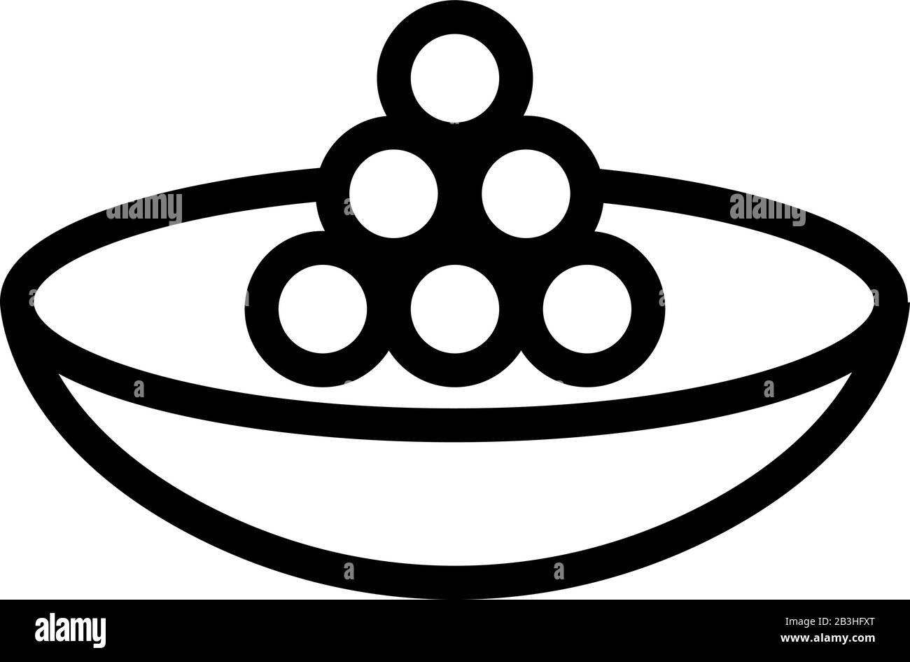 Green pea icon vector. Isolated contour symbol illustration Stock ...