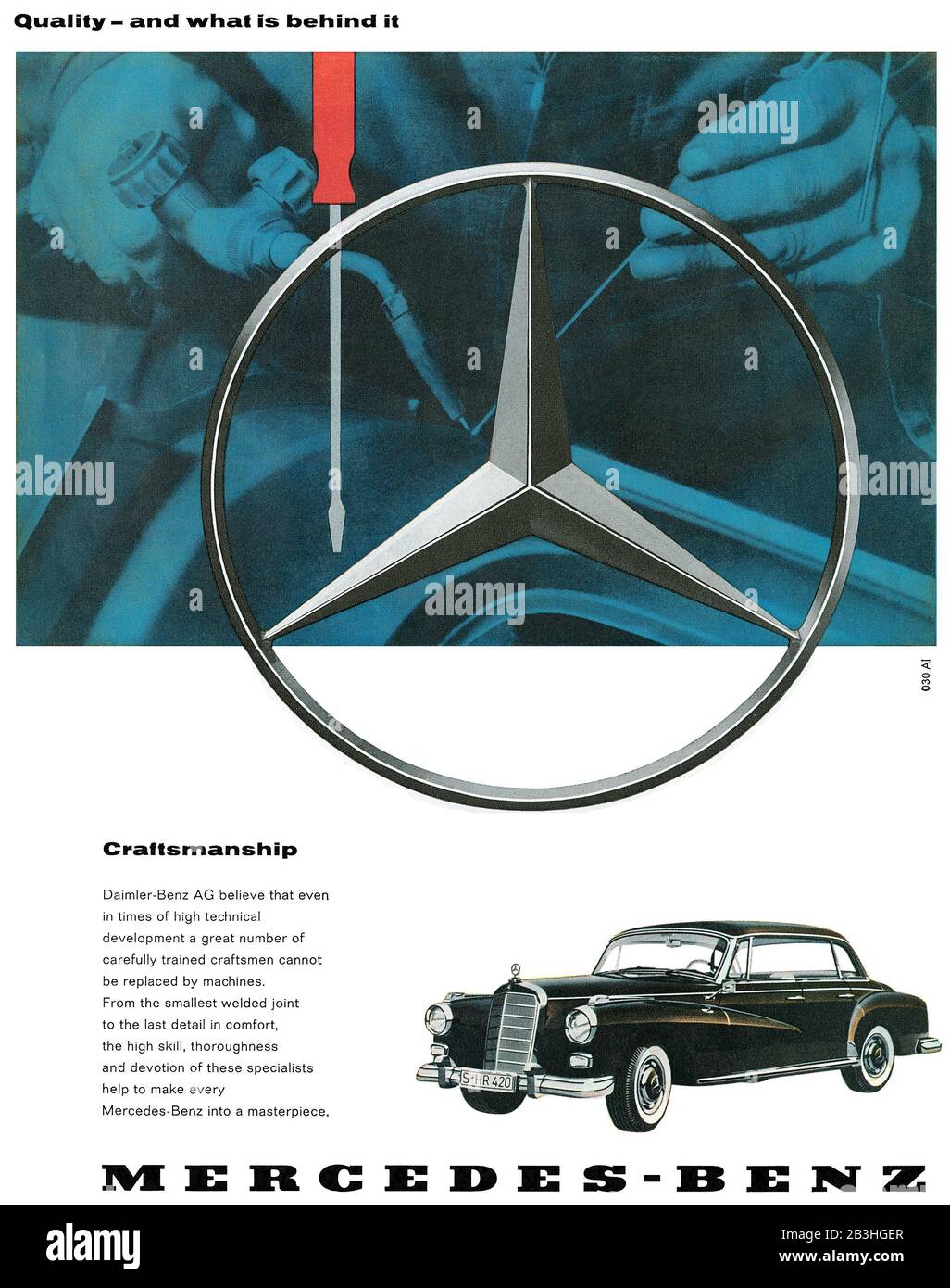 1961 advertisement for Daimler-Benz AG Mercedes-Benz motor cars Stock ...