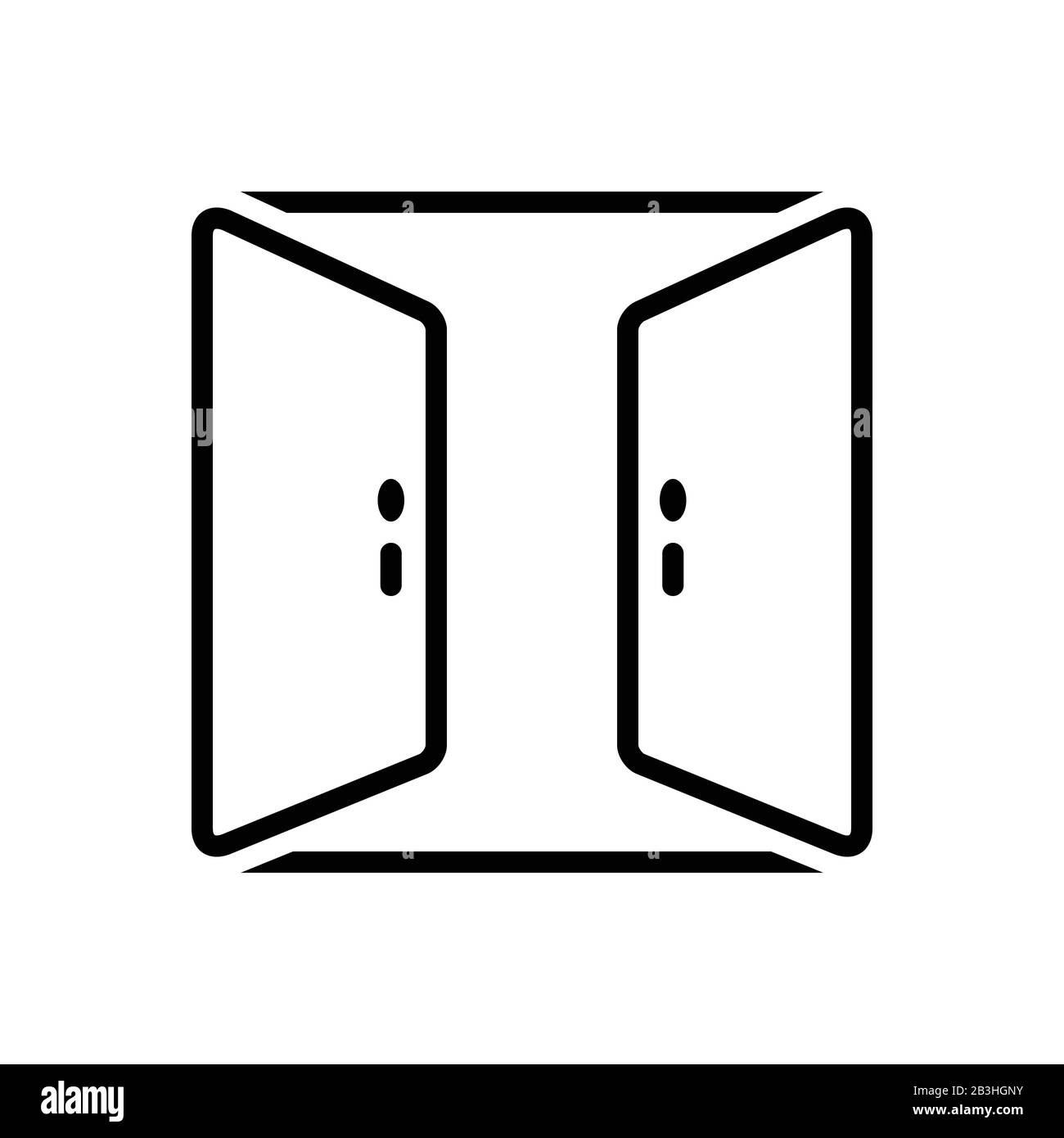 Open door icon Stock Vector Image & Art - Alamy