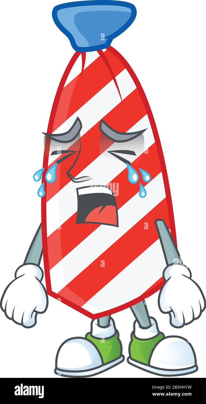A crying USA stripes tie mascot design style Stock Vector Image & Art ...