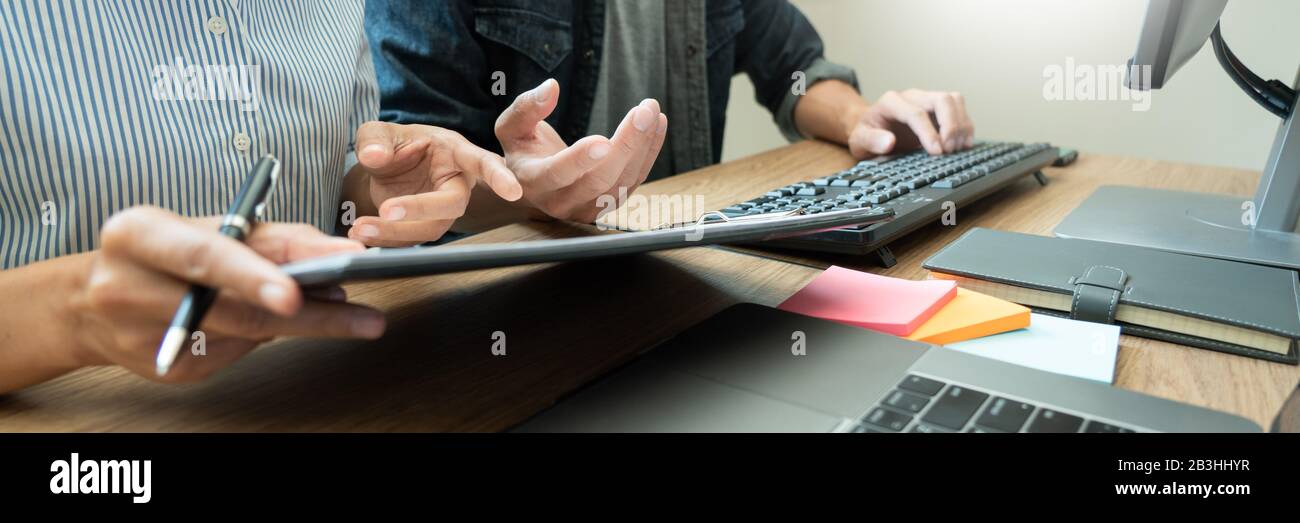 Team of programmers working together development Website design and ...