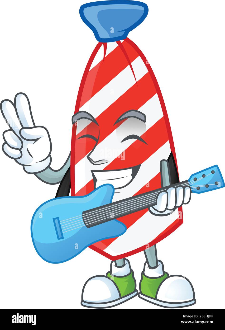 Cartoon red blue striped necktie hi-res stock photography and images ...