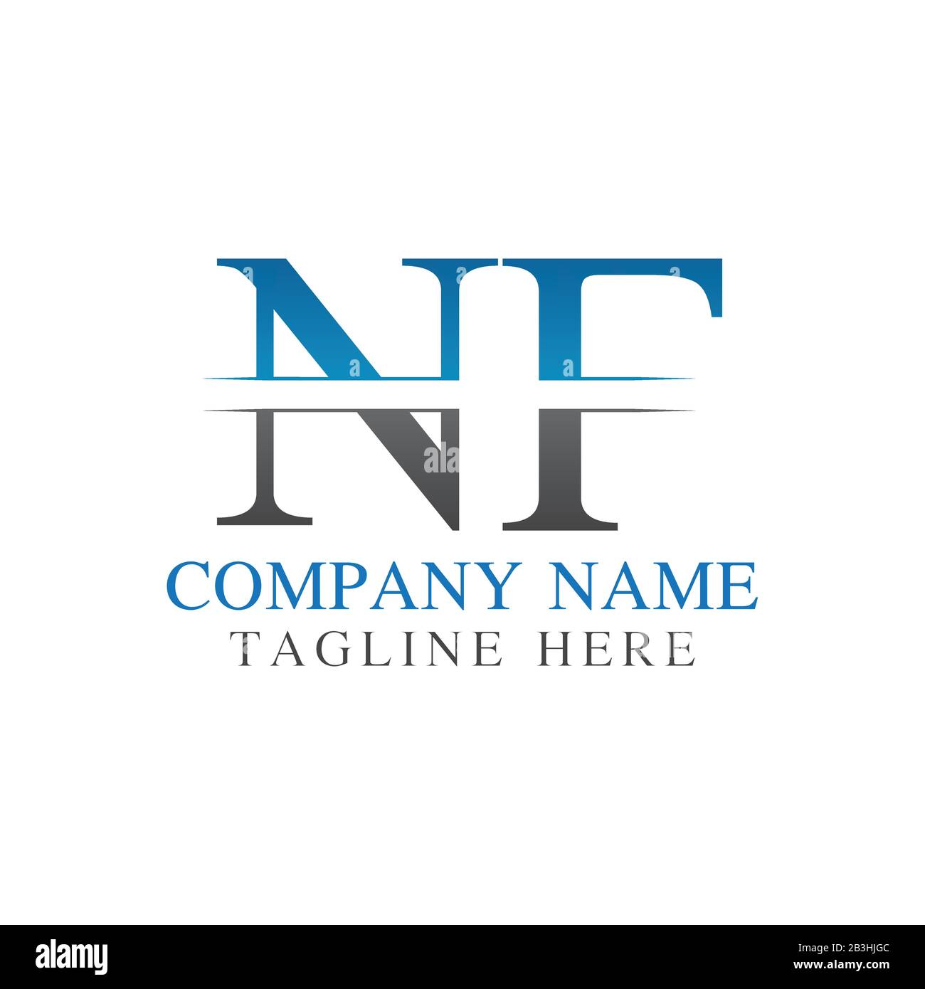 Nf logo concept design hi-res stock photography and images - Alamy