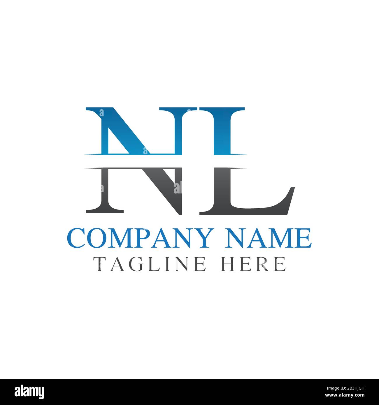 Initial Monogram Letter NL Logo Design Vector Template. NL Letter Logo ...