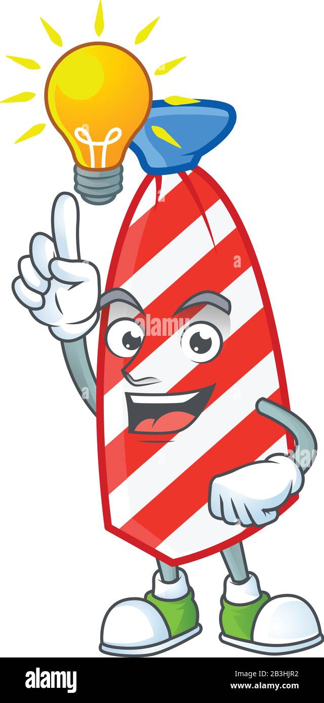 Smart USA stripes tie cartoon character has an idea Stock Vector Image ...