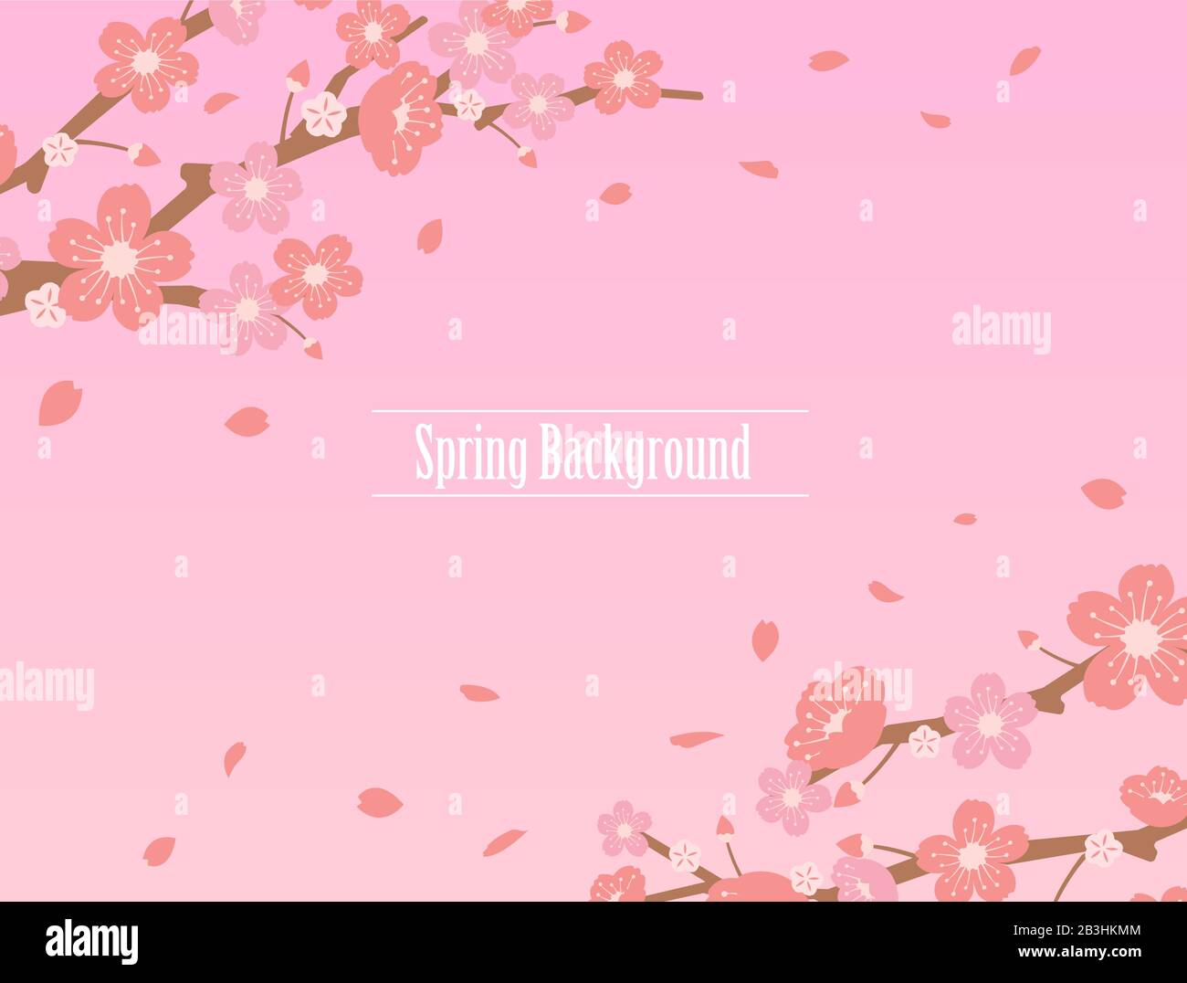 Background banner text spring flowers Stock Vector Images - Alamy