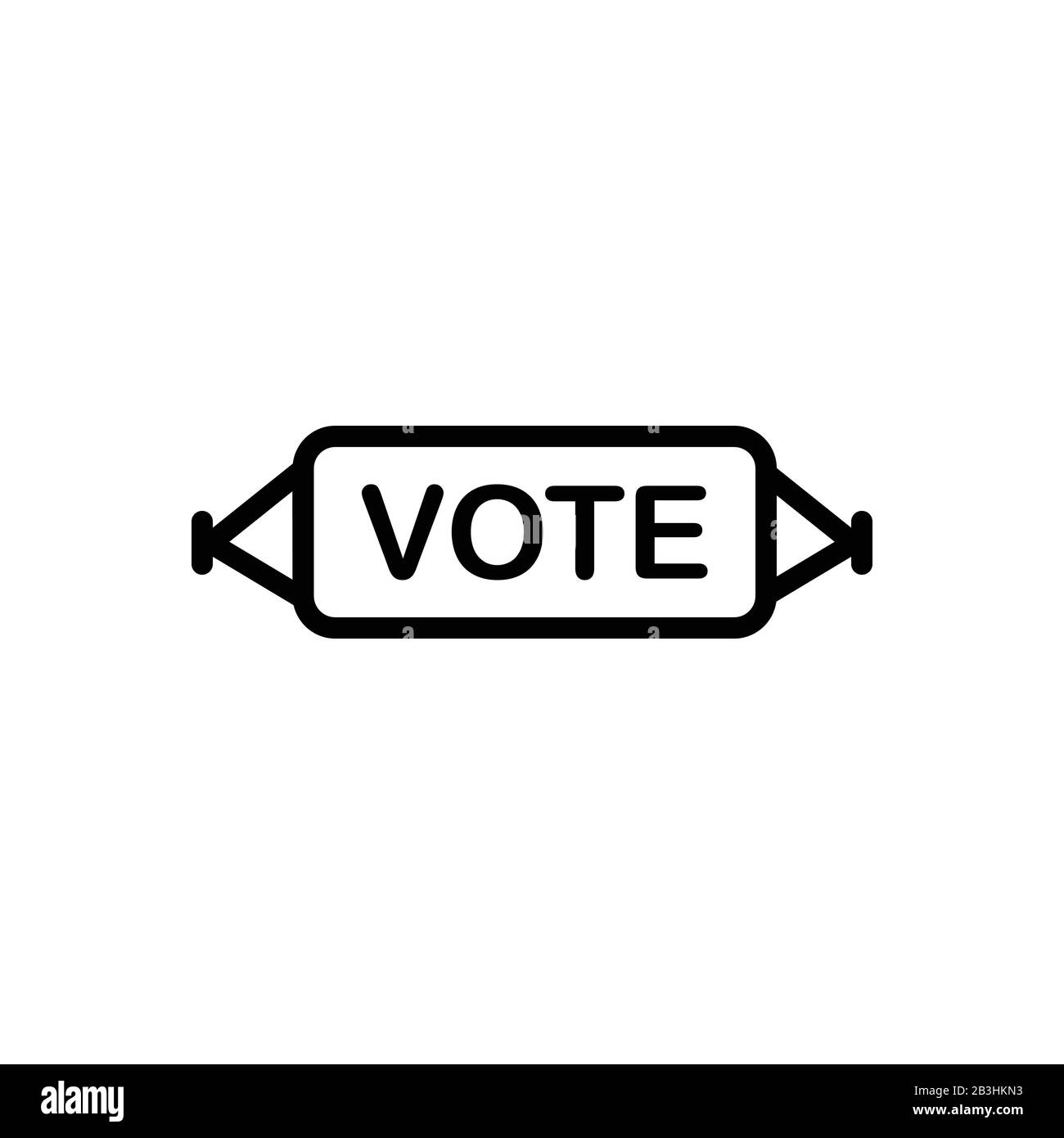 Vote here banner Black and White Stock Photos & Images - Alamy