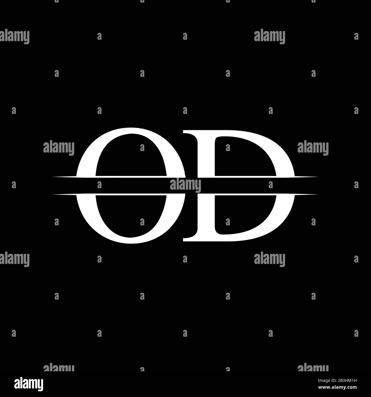 Initial Monogram Letter OD Logo Design Vector Template. OD Letter Logo ...