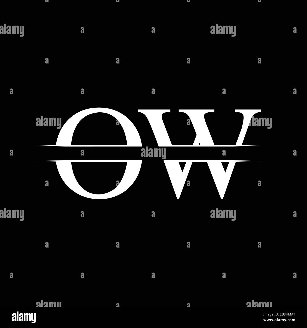 Letter ow logo hi-res stock photography and images - Alamy
