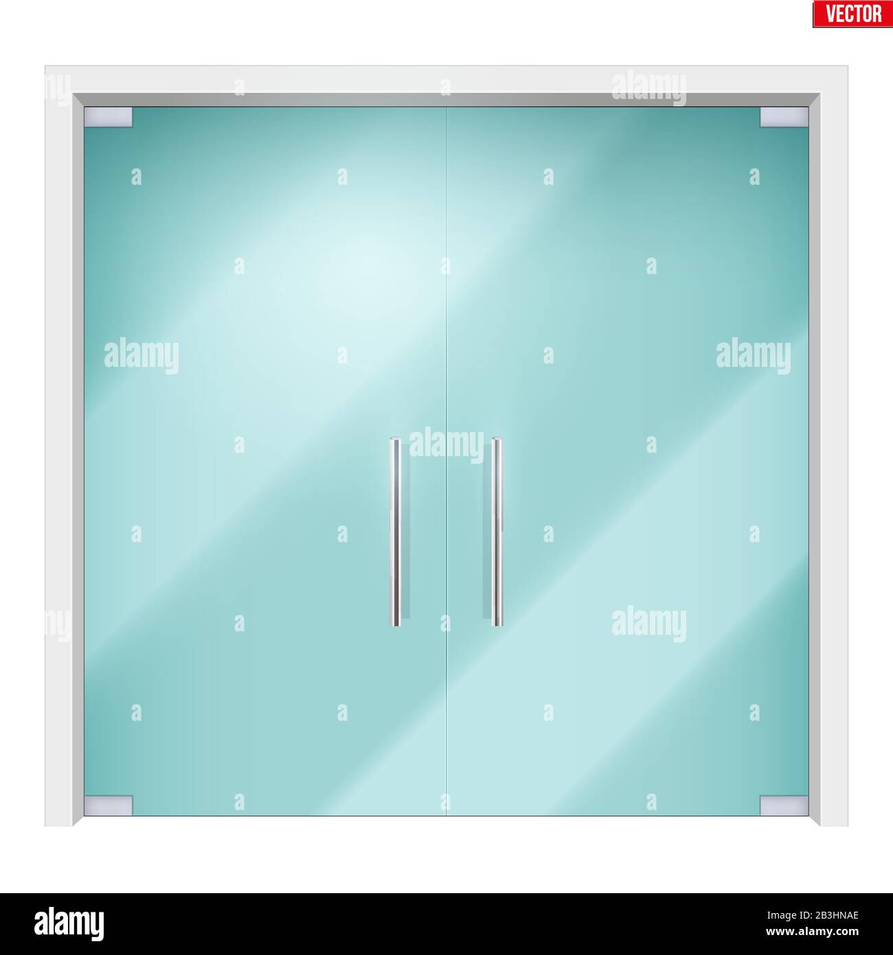 Glass entrance business center Stock Vector Images - Alamy