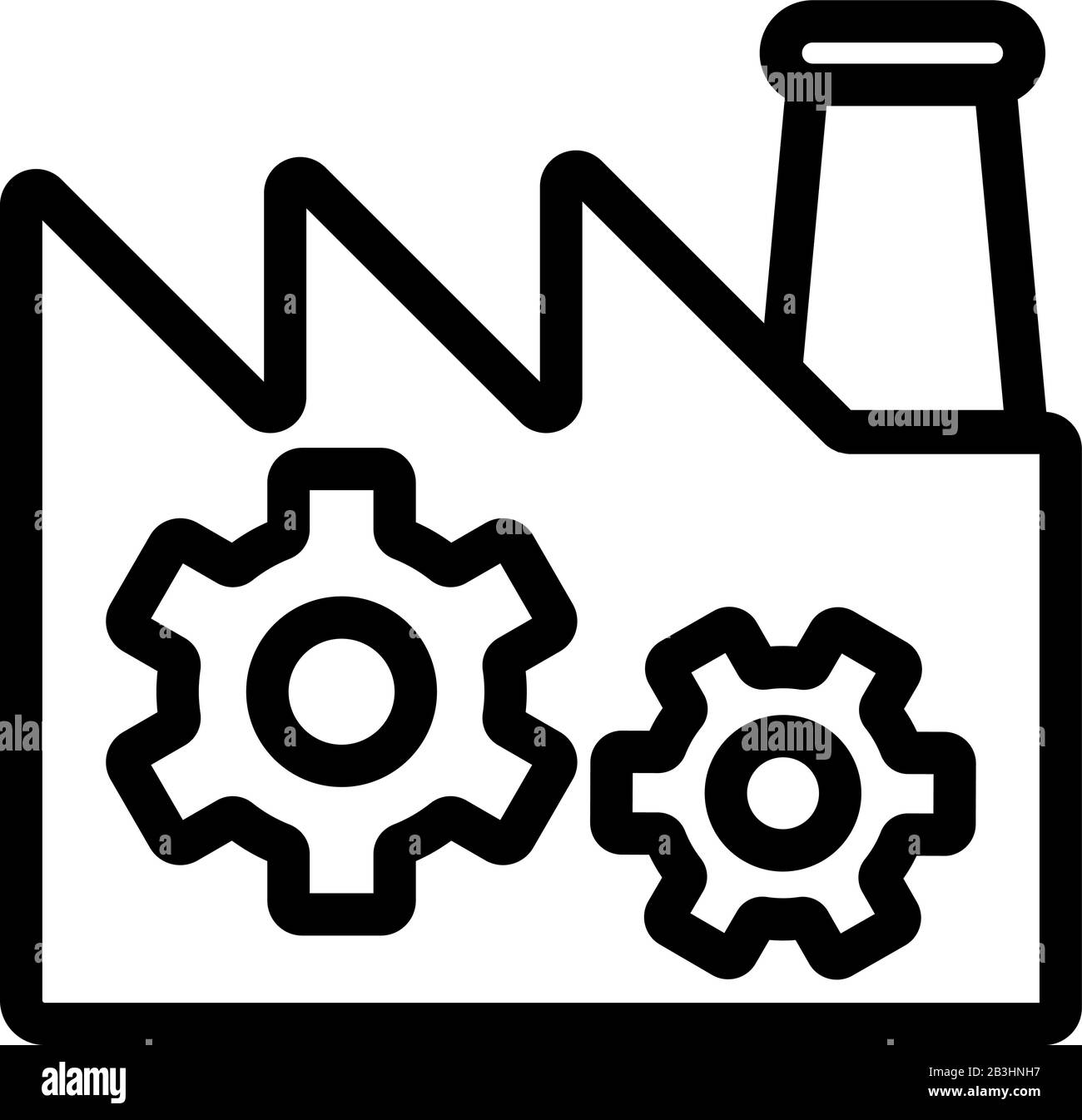 Factory icon vector. Isolated contour symbol illustration Stock Vector ...